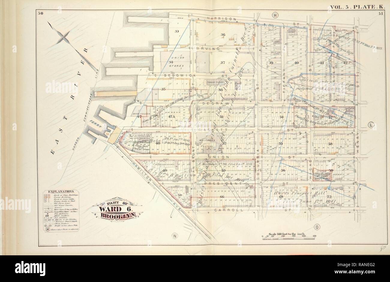 Old map of hamilton hi-res stock photography and images - Alamy