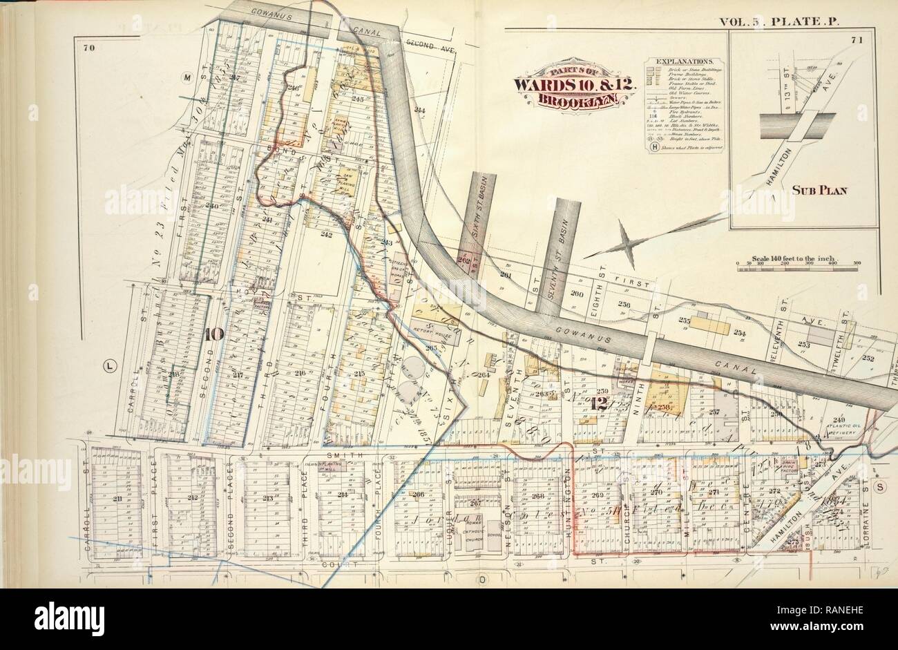 Vol. 5. Plate, P. Map bound by Gowanus Canal, Second Ave., Fifth St ...