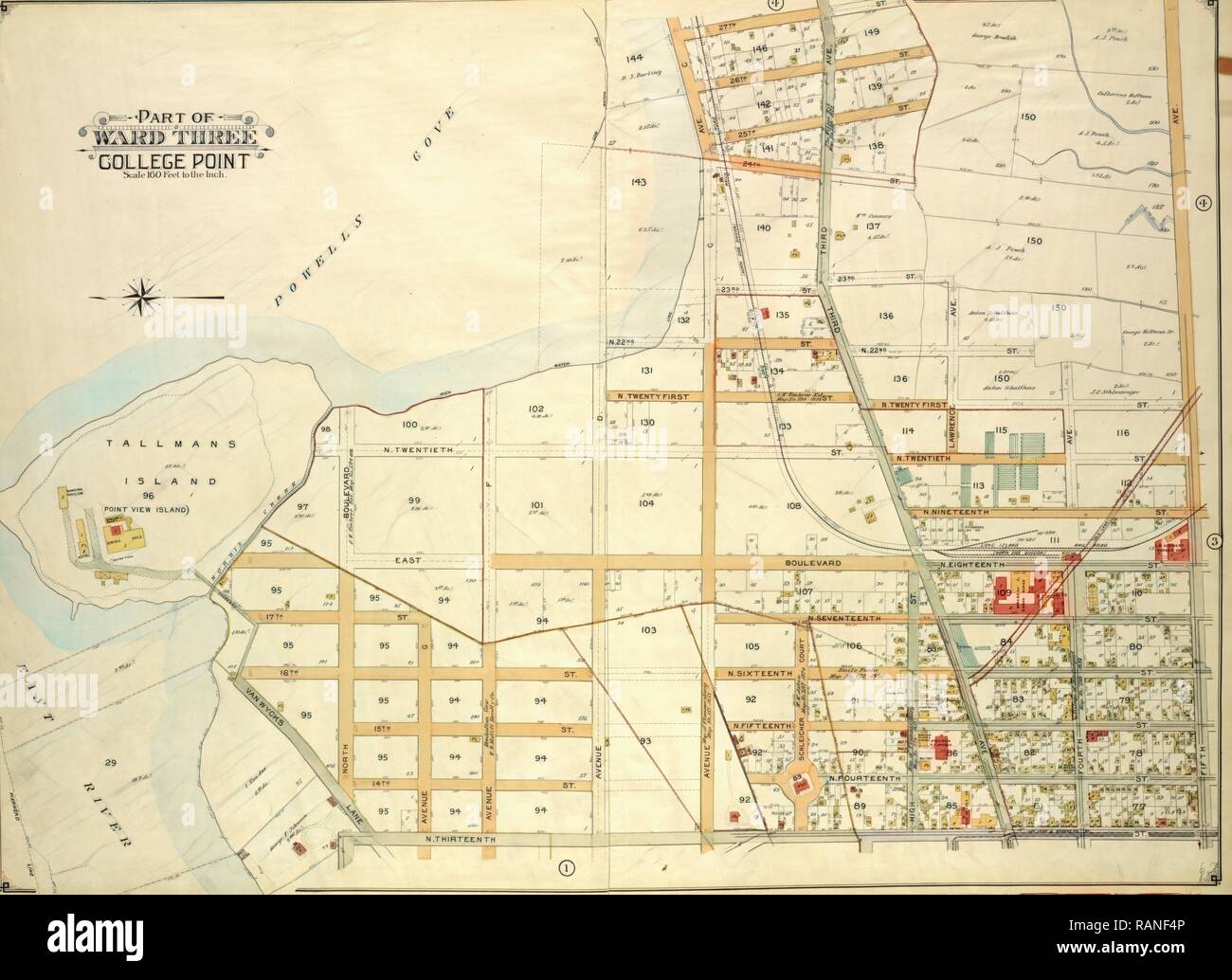 Queens, Vol. 3, Double Page Plate No. 2, Part of ward Three College ...