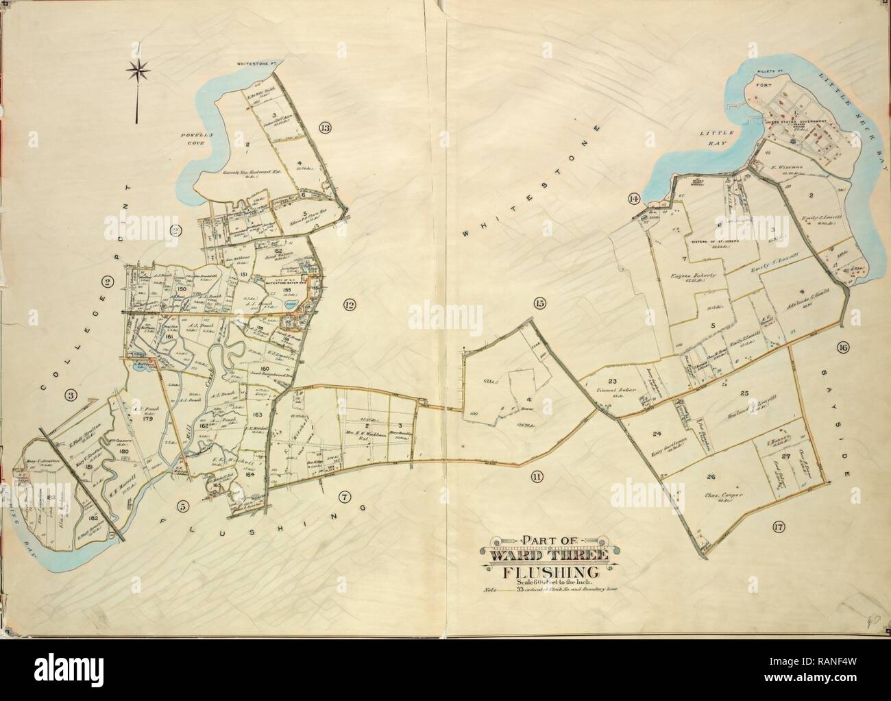 Queens, Vol. 3, Double Page Plate No. 4, Part of ward Three College ...