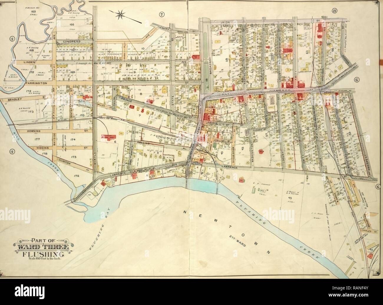 Queens, Vol. 3, Double Page Plate No. 5, Part of ward Three Flushing ...