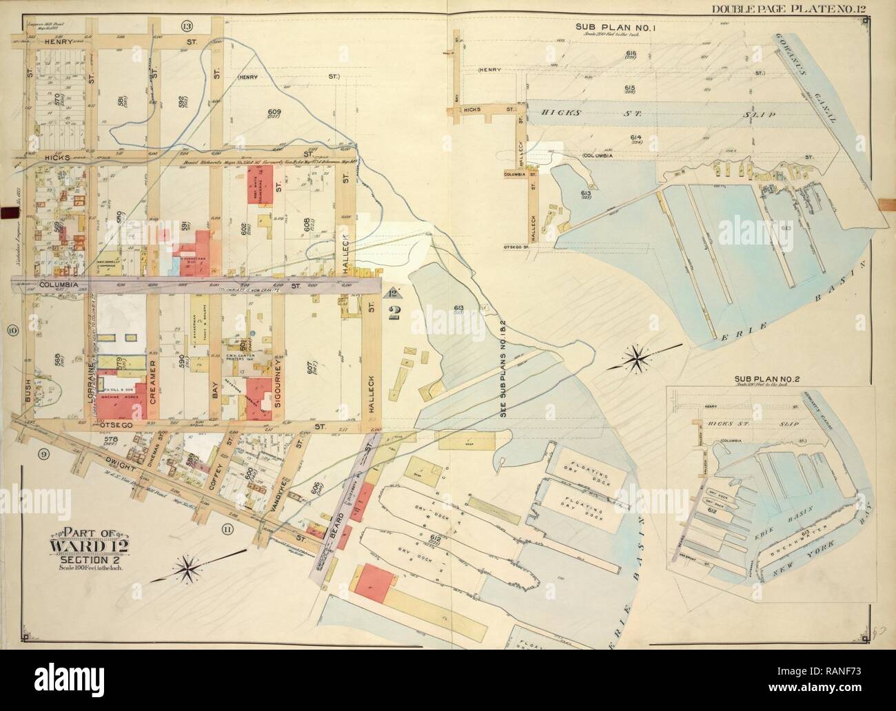 Brooklyn, Vol. 1, Double Page Plate No. 12, Part of Ward 12, Section 2 ...