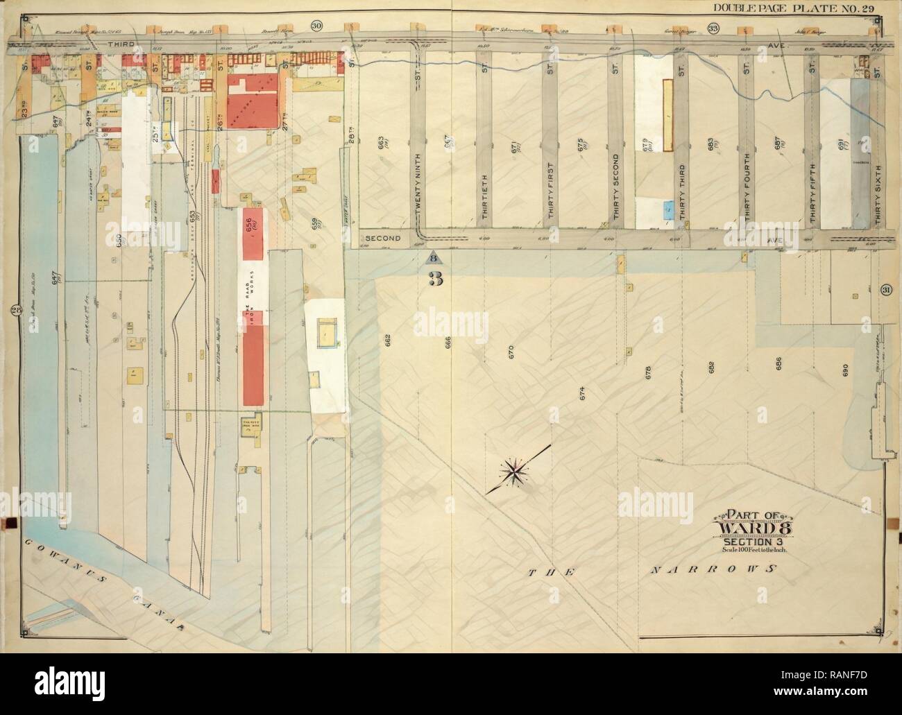 Brooklyn, Vol. 1, Double Page Plate No. 29, Part of Ward 8, Section 3 ...