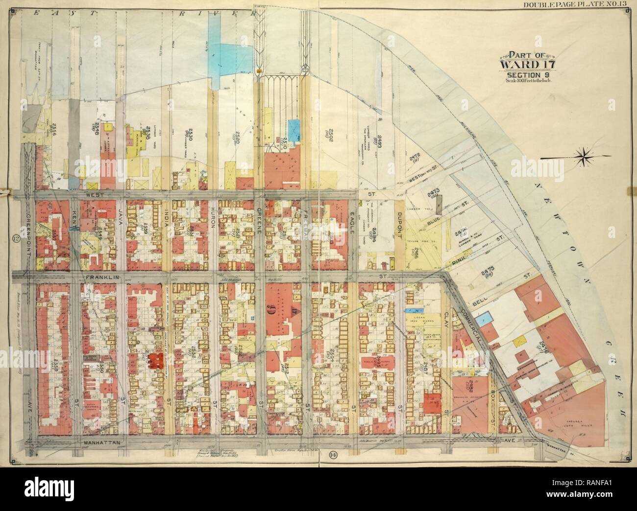 Brooklyn, Vol. 3, Double Page Plate No. 13, Part of Ward 17, Section 9 ...