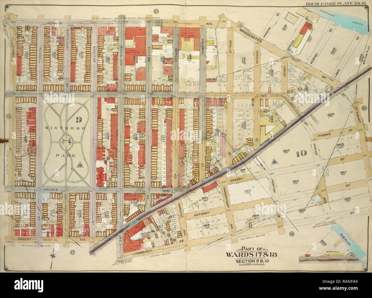 Brooklyn, Vol. 3, Double Page Plate No. 16, Part of Ward 17 & 18 ...
