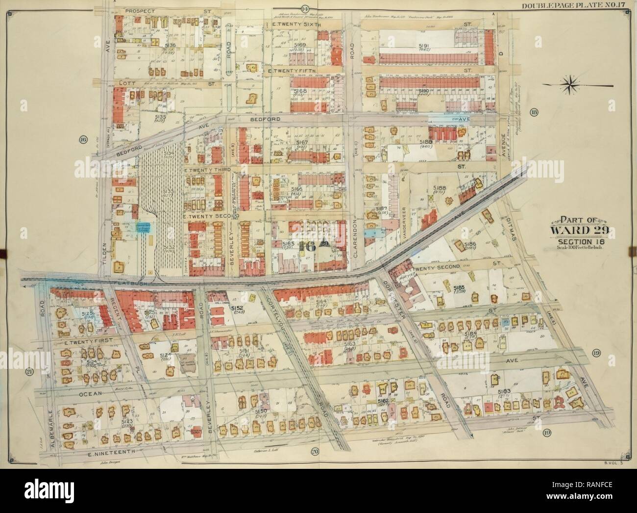 Brooklyn, Vol. 5, Double Page Plate No. 17, Part of Ward 29, Section 16 ...
