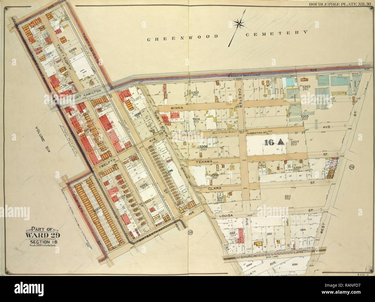 Brooklyn, Vol. 5, Double Page Plate No. 30, Part of Ward 29, Section 16 ...