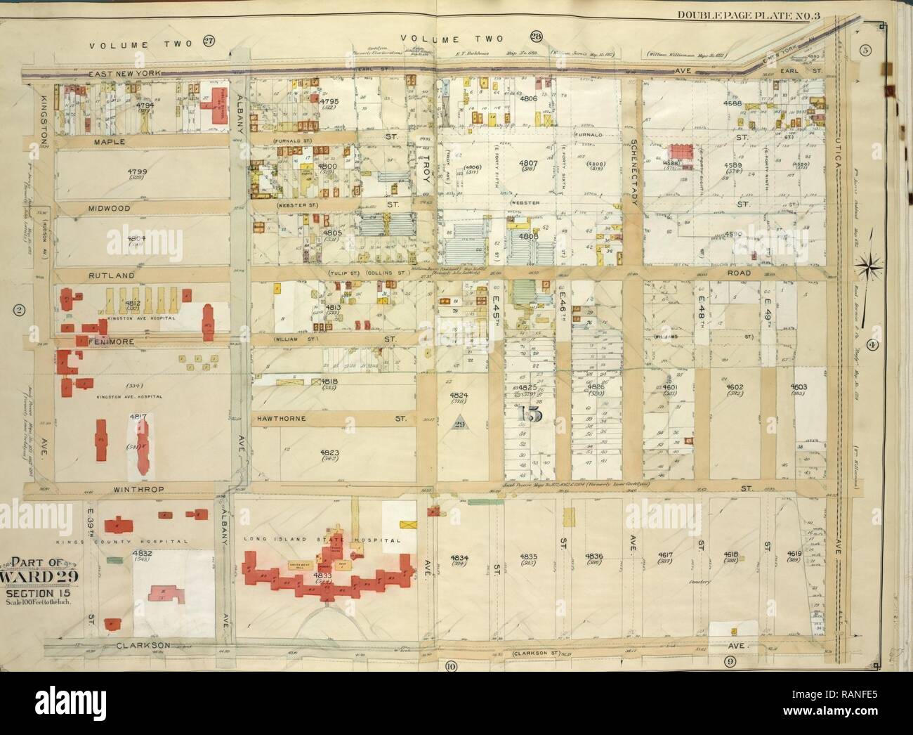 Brooklyn, Vol. 5, Double Page Plate No. 3, Part of Wards 29, Section 15 ...