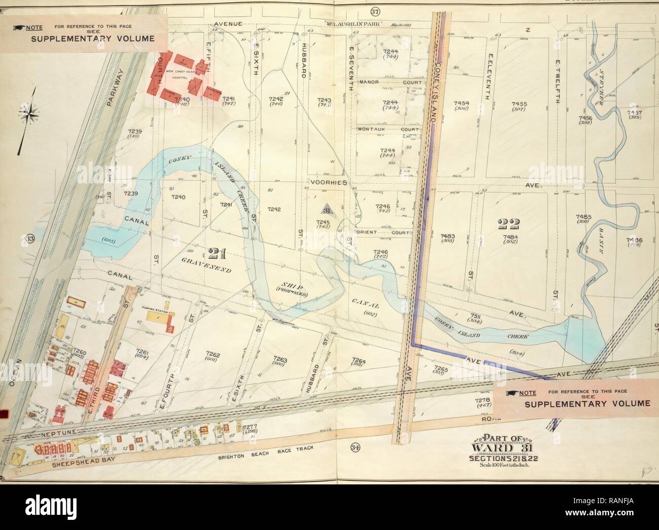 Brooklyn, Vol. 7, Double Page Plate No. 36, Part of Ward 31, Sections ...