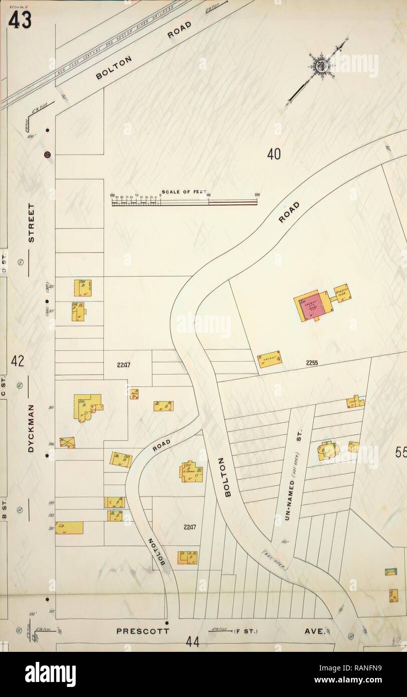 Manhattan, V. 12, Plate No. 43 Map bounded by Bolton Rd., Prescott Ave ...