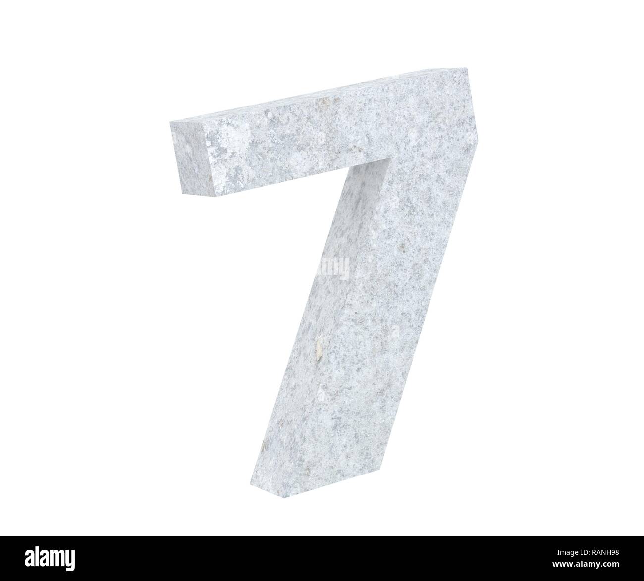 3D rendering concrete number 7 seven. 3D render Illustration Stock ...