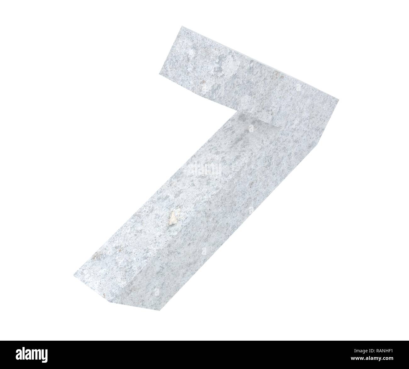 3D rendering concrete number 7 seven. 3D render Illustration Stock ...