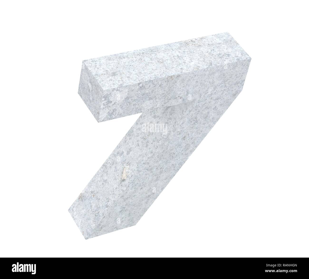 3D rendering concrete number 7 seven. 3D render Illustration Stock ...