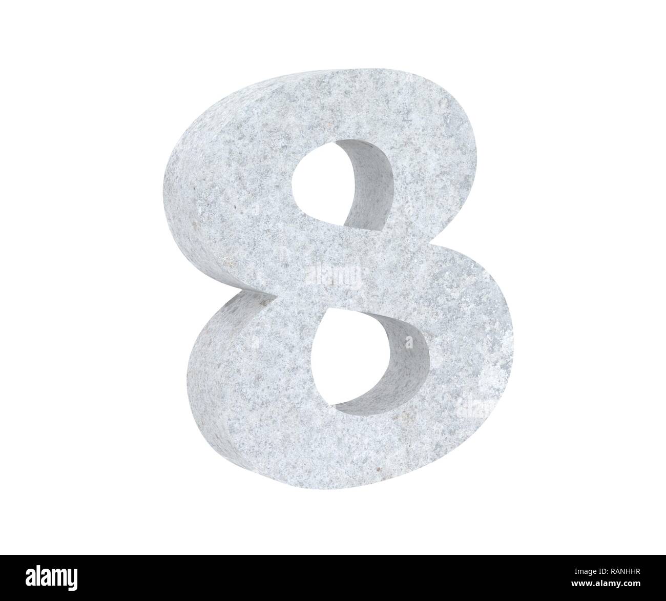 3D rendering concrete number 8 eight. 3D render Illustration Stock ...