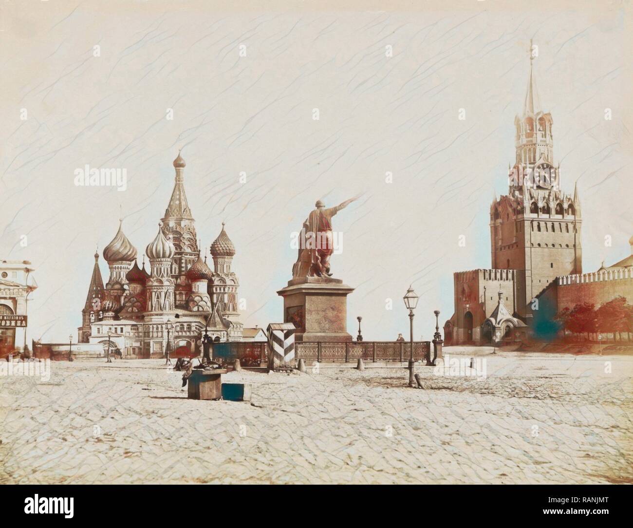 Red Square in Moscow, Russia, Anonymous, 1850 - 1876. Reimagined by ...