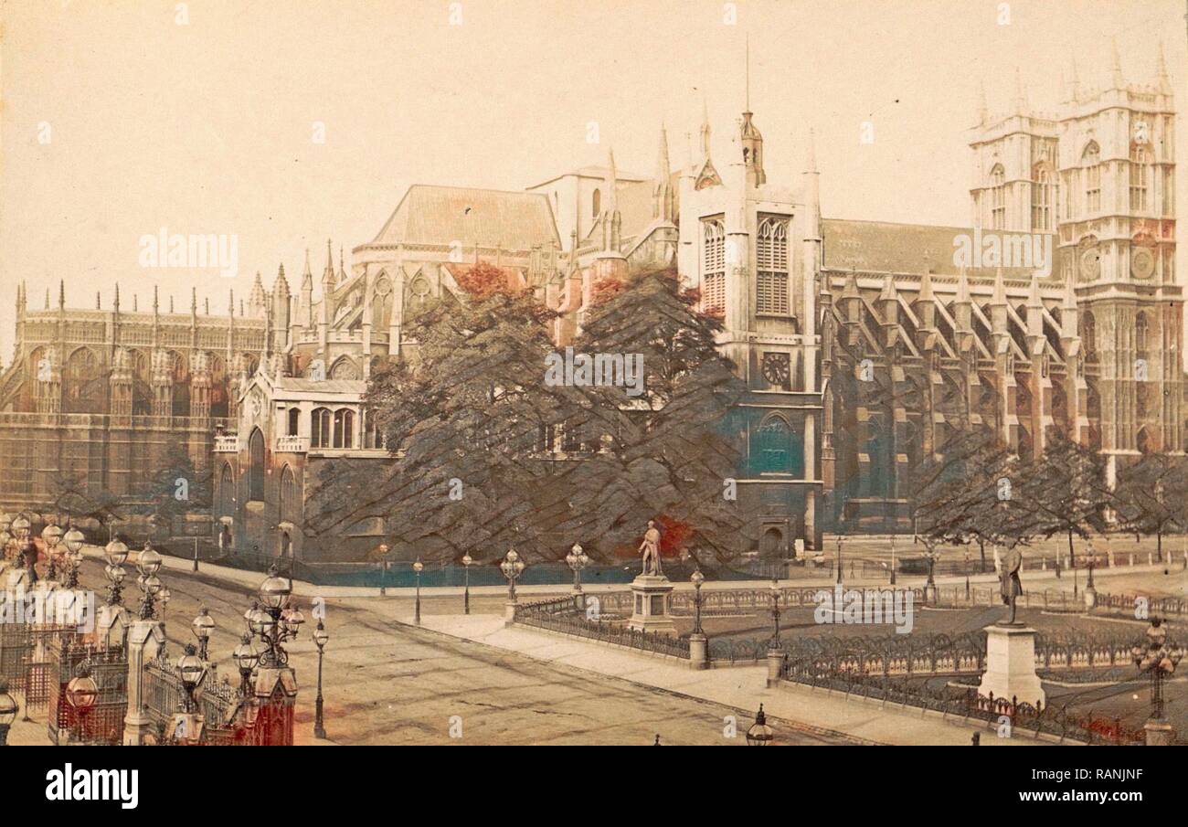 Exterior of Westminster Abbey and St. Margaret's Church in London UK, F ...