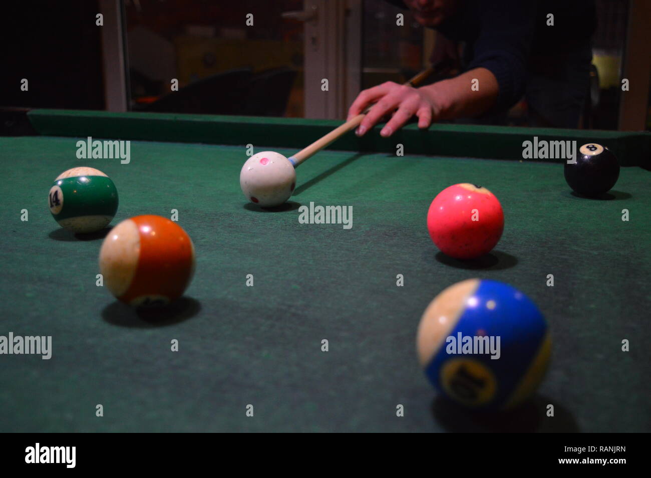 Pool balls stick hi-res stock photography and images - Alamy