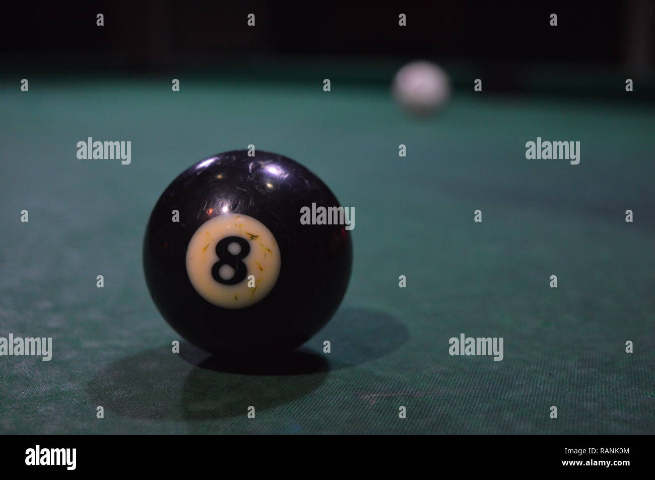 Game of pool, person playing pool and hitting balls Stock Photo - Alamy