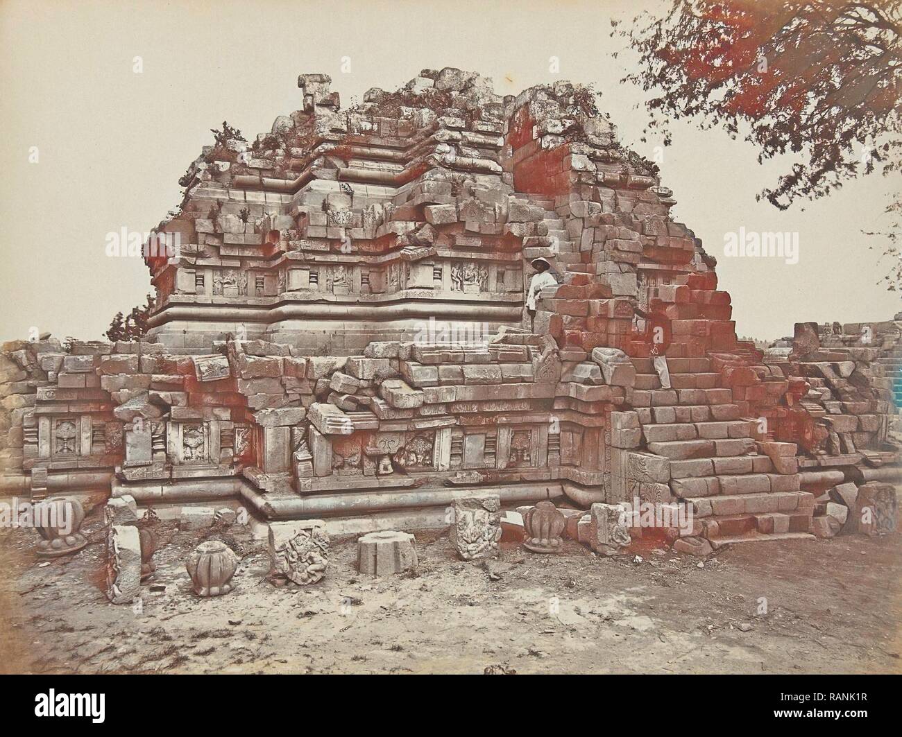 East side of the Brahma Temple Prambanan temple complex, Indonesia ...