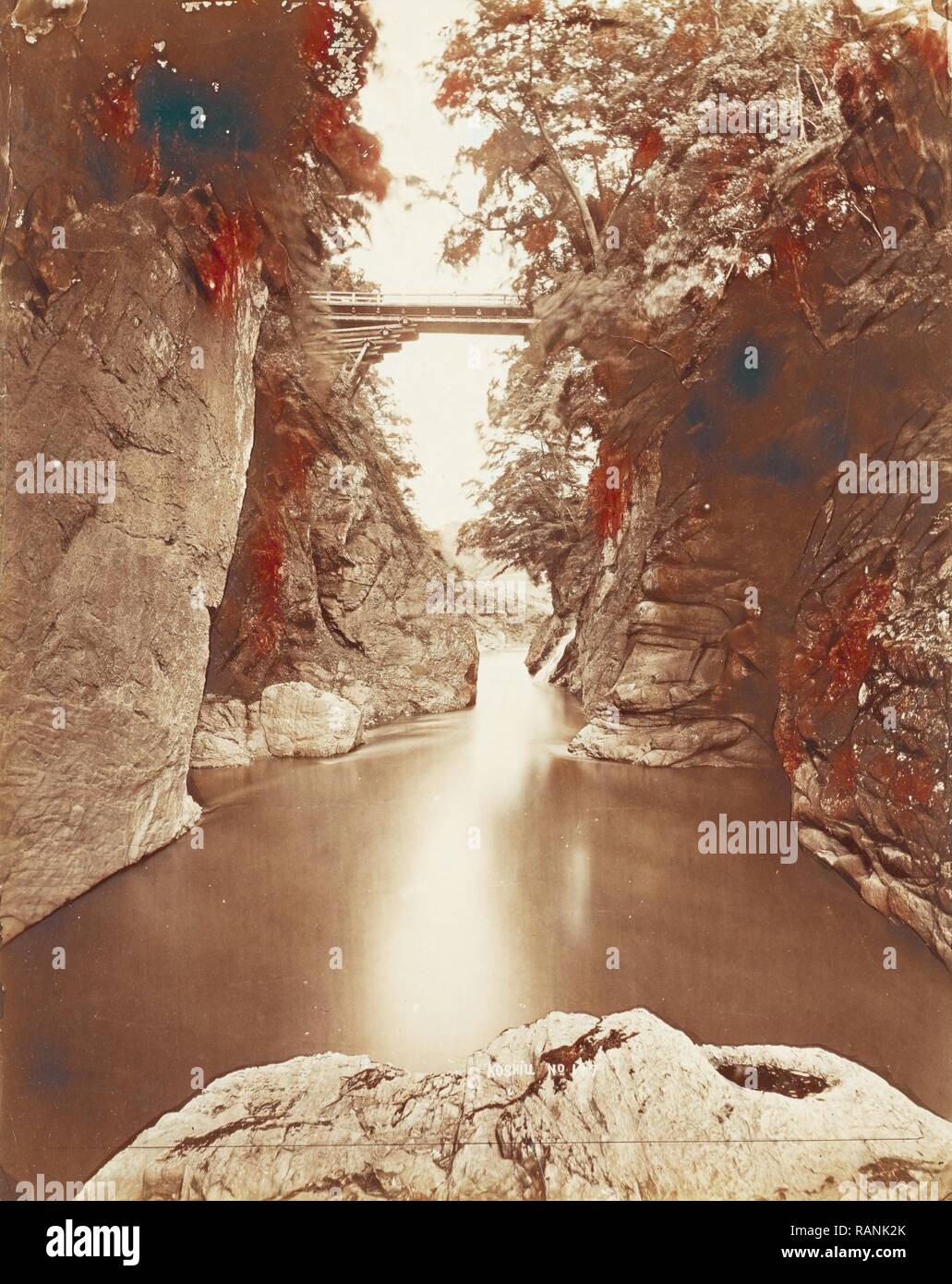 The river Koshiro in Japan, Anonymous, 1874 - 1894. Reimagined by Gibon ...