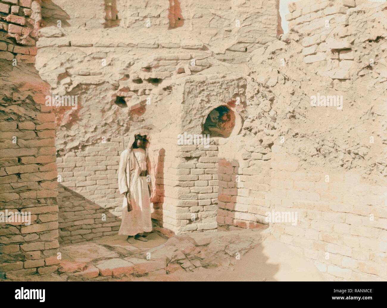 Ur. (So called of the Chaldees). A neo Babylonian burial. Seen above a ...