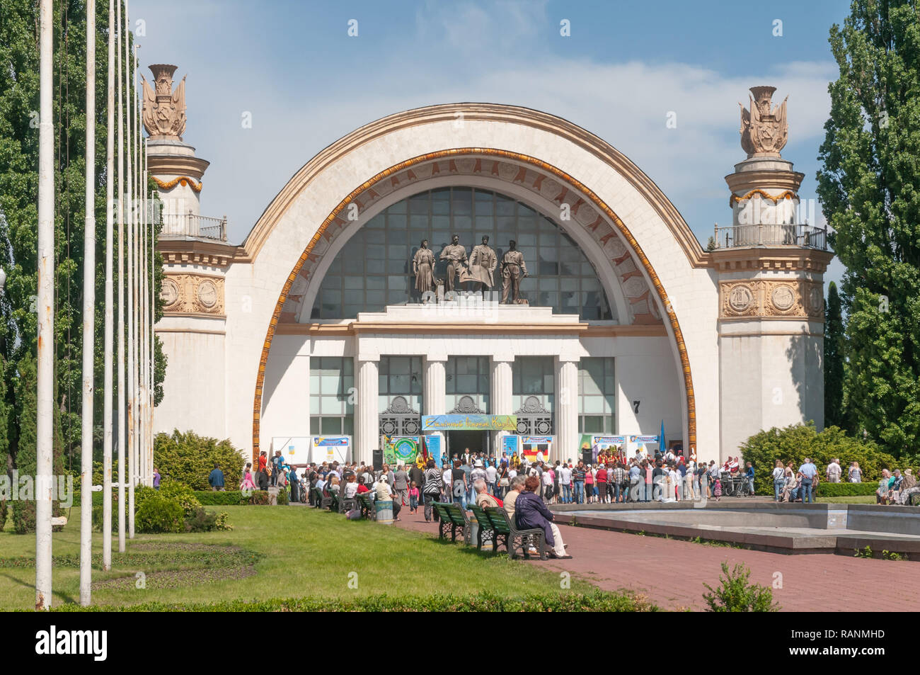KIEV/UKRAINE - MAY 26, 2012 - Crowd in front of the Pavilion number 7 ...