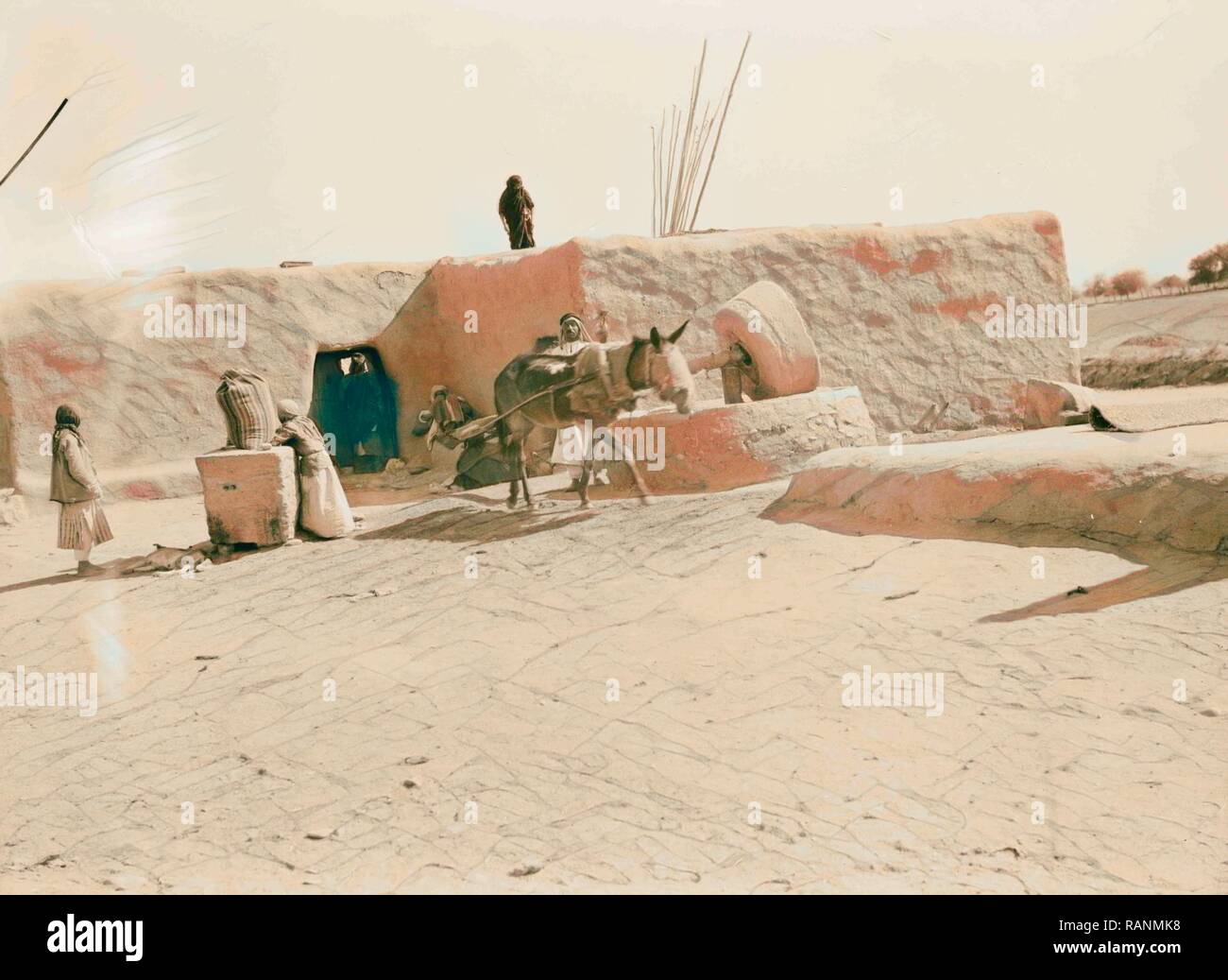 Nineveh. 'The Glory of Kingdoms.' A primitive wheat mill near shrine of ...