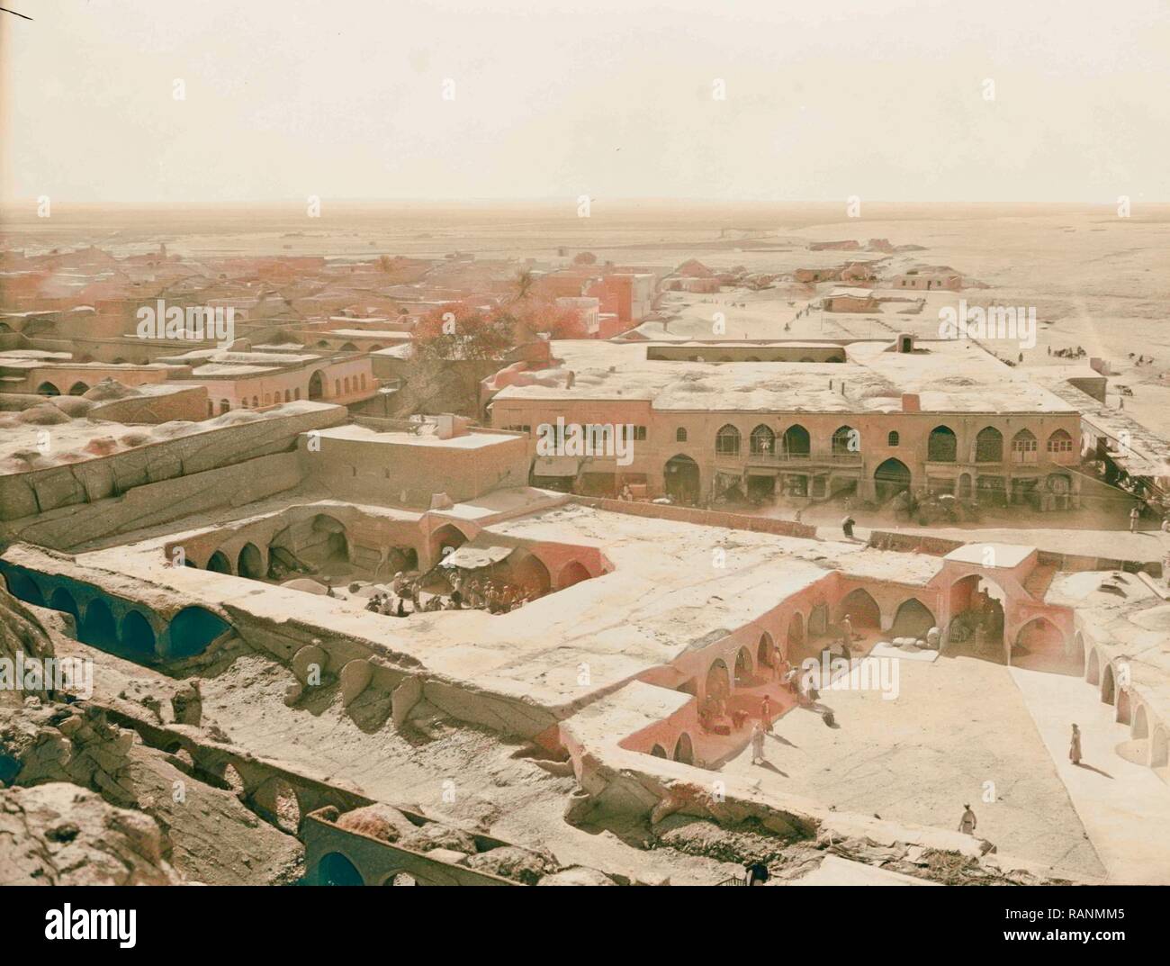 Kirkuk. With ancient caravansary in foreground. 1932, Iraq, Karkuk ...