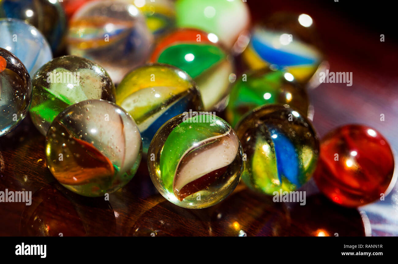 Game Toy Glass Round Ball Marble for Children Play Stock Photo - Alamy