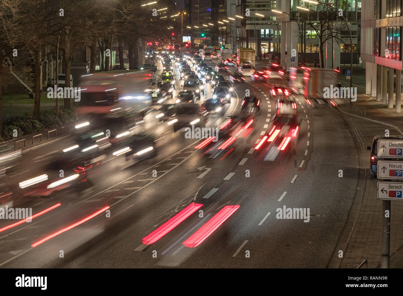 Bus travel night lights highway hi-res stock photography and images - Alamy