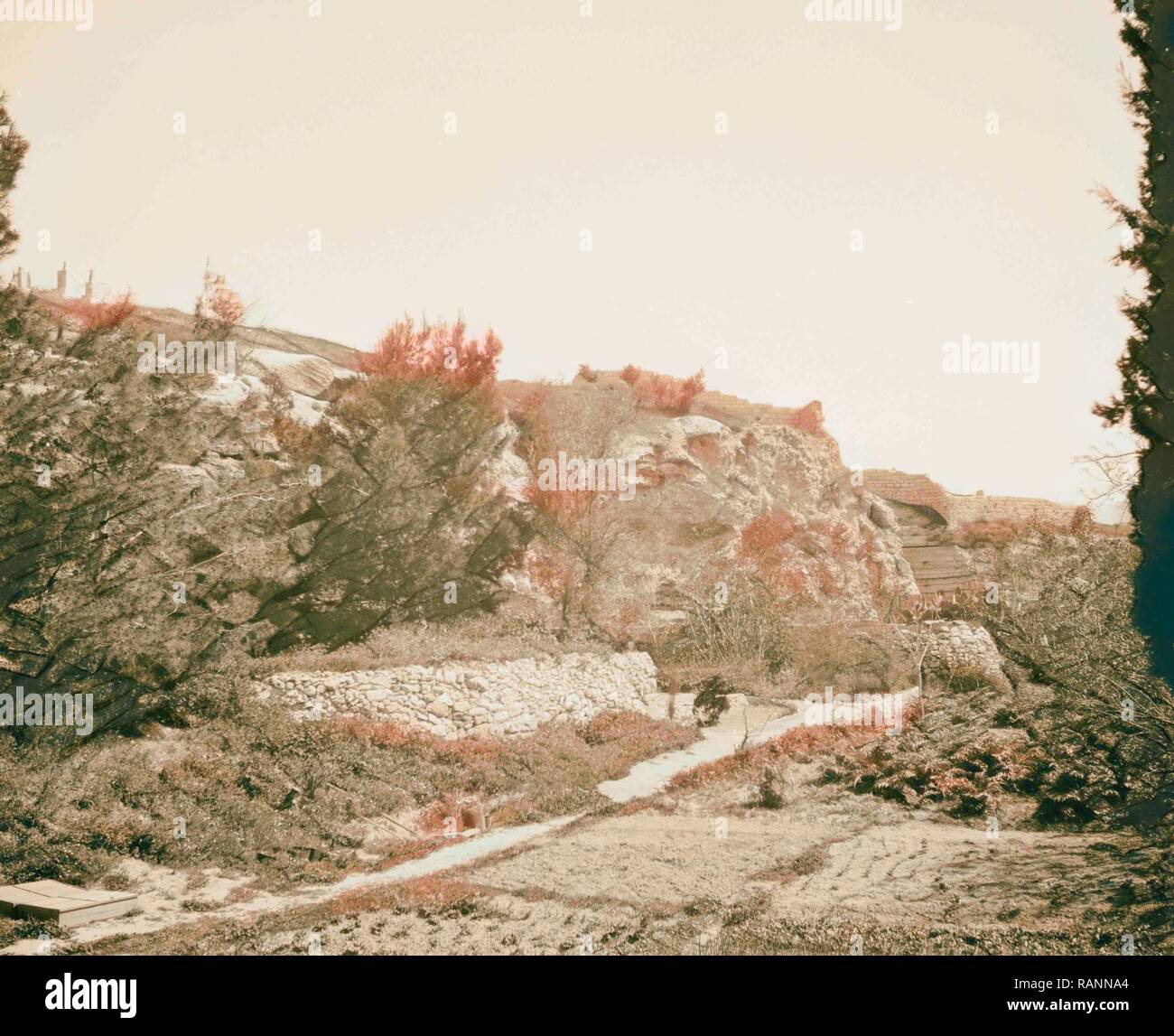 Garden Tomb & Gordon's Calvary 1935, Jerusalem, Israel. Reimagined by ...