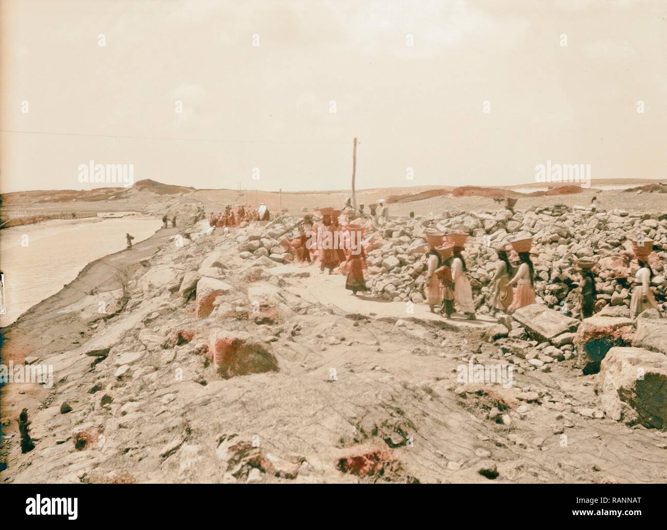 Athlit. Various including excavations, ruins from the beach, buttress ...