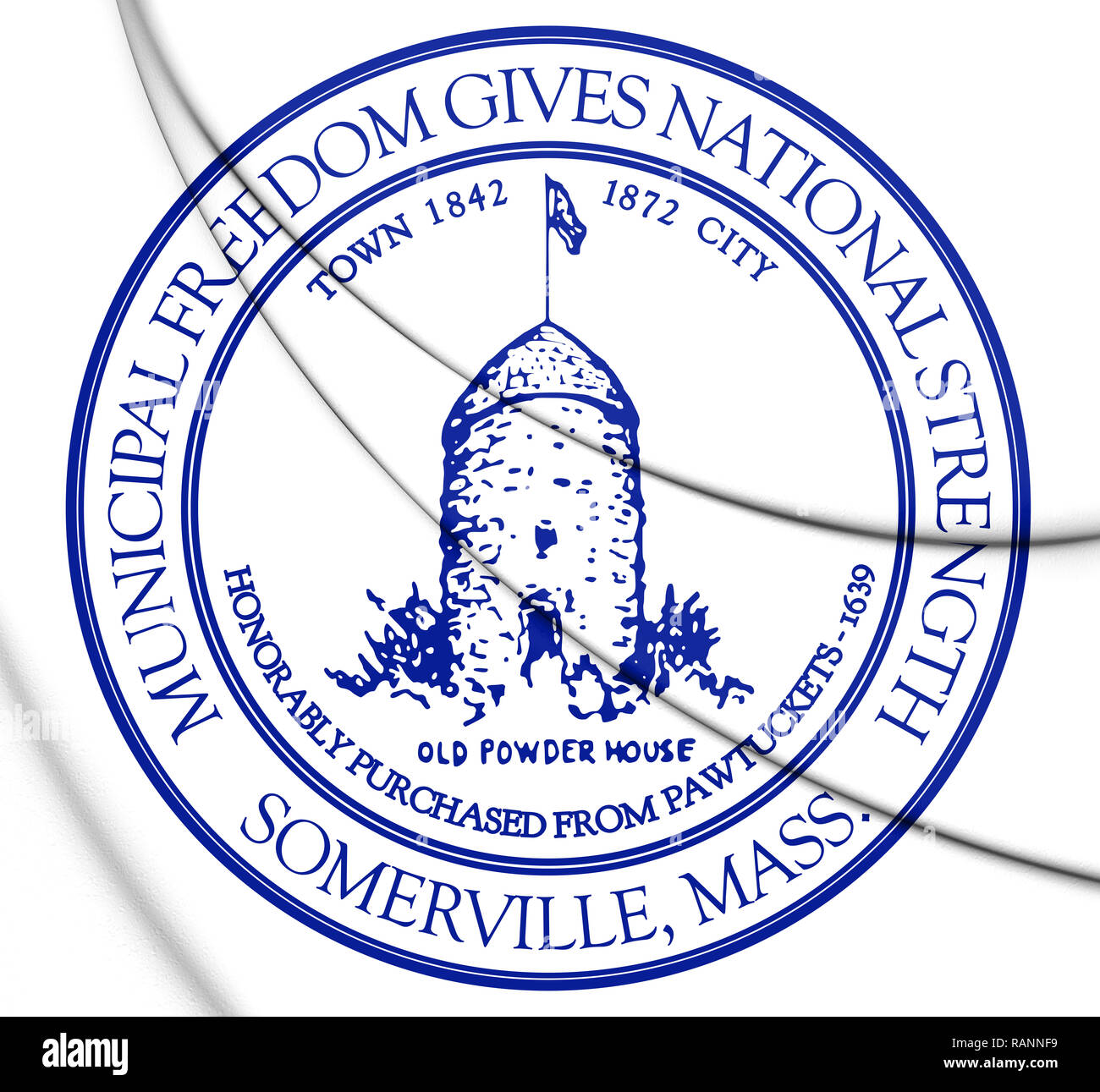 3D Seal of Somerville (Massachusetts), USA. 3D Illustration Stock Photo ...