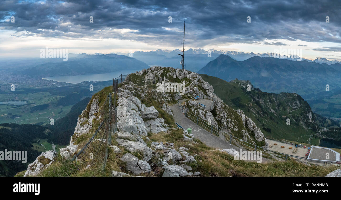 panoramic view from Mount Niesen Stock Photo - Alamy