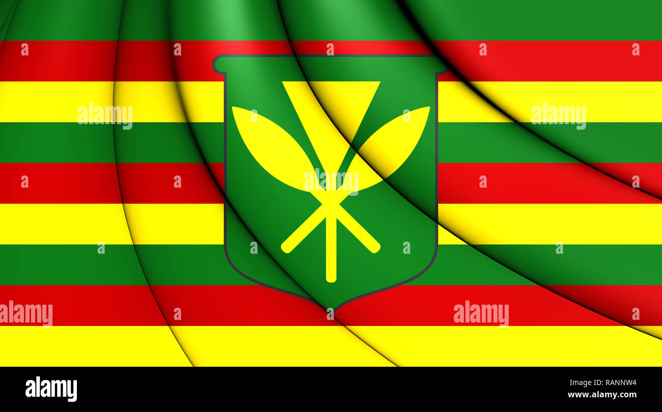 3D Flag of Kanaka Maoli, Hawaii. 3D Illustration Stock Photo - Alamy
