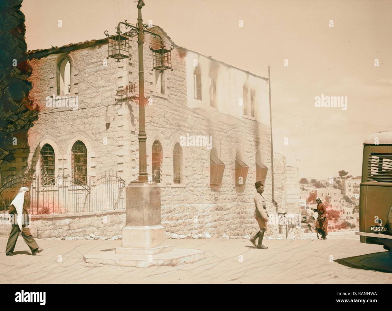 Bethlehem police barracks and post office burned by Arab rebels 1938 ...