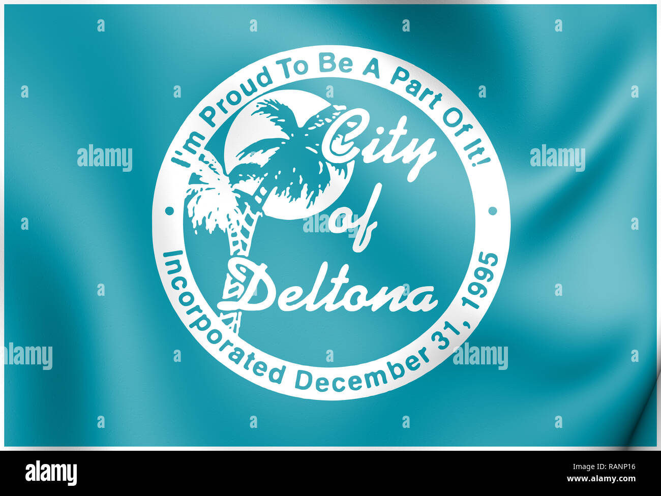 3D Flag of Deltona (Florida), USA. 3D Illustration Stock Photo - Alamy