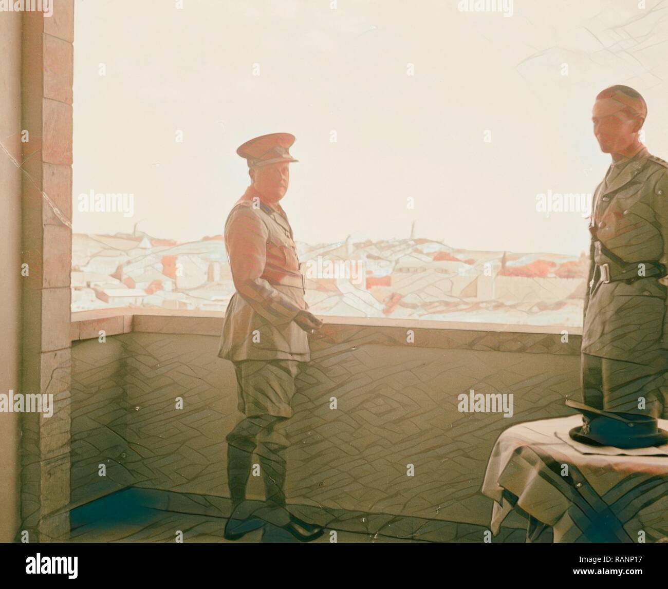 G.O.C. Lt. General Haining, taken in the King David Hotel roof showing ...