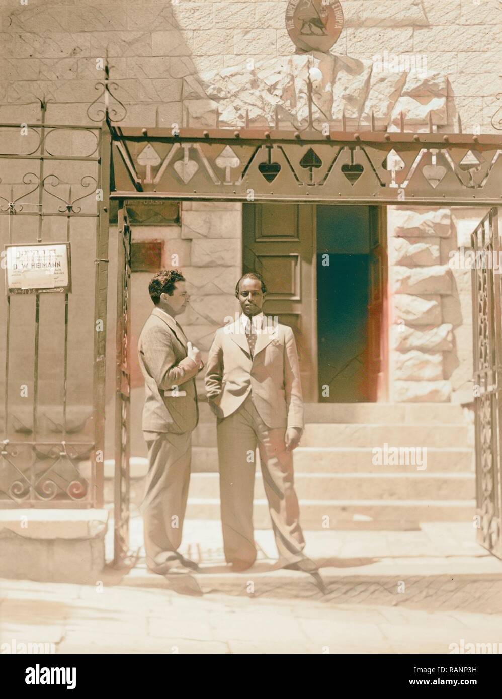 Jacob Simon in Lydda and interviewing Ethiopian consul. 1934, Israel ...
