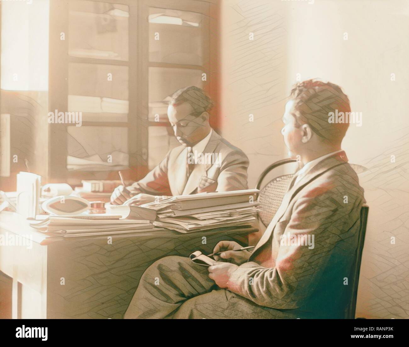 Jacob Simon in Lydda and interviewing Ethiopian consul. 1934, Israel ...