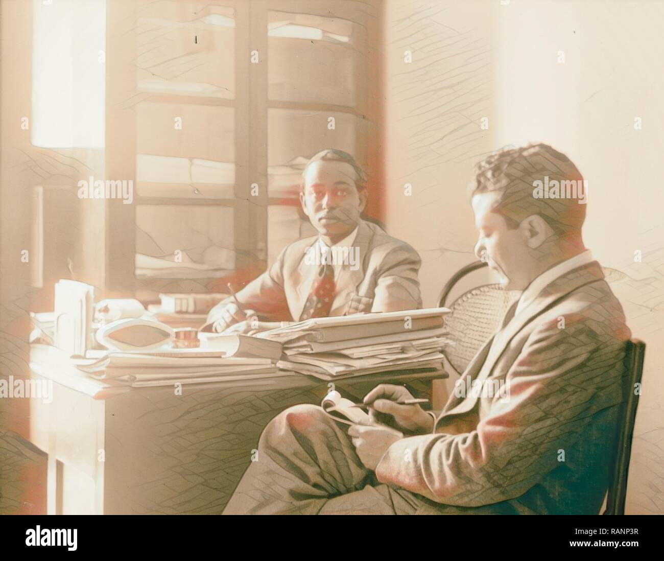 Jacob Simon in Lydda and interviewing Ethiopian consul. 1934, Israel ...