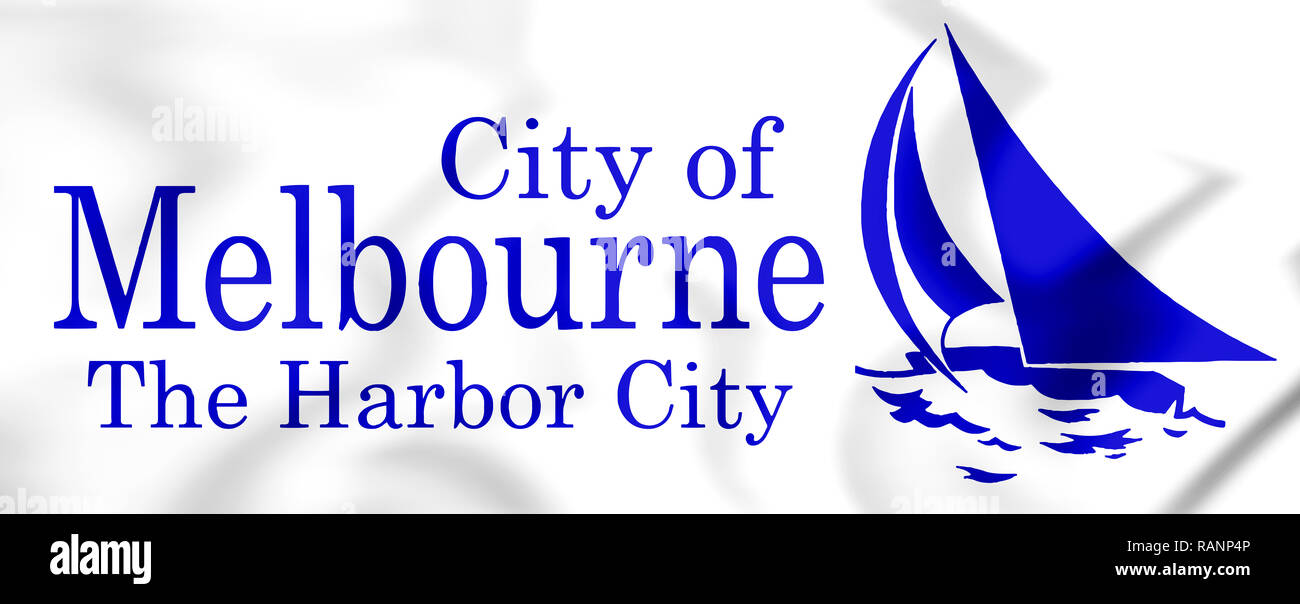 3D Emblem of Melbourne (Florida), USA. 3D Illustration Stock Photo - Alamy