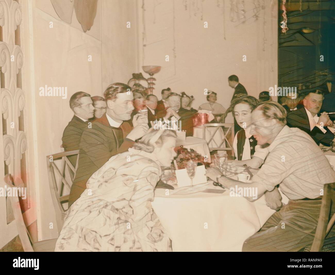 Shrove Tuesday celebration in King David Hotel, table with Miss ...