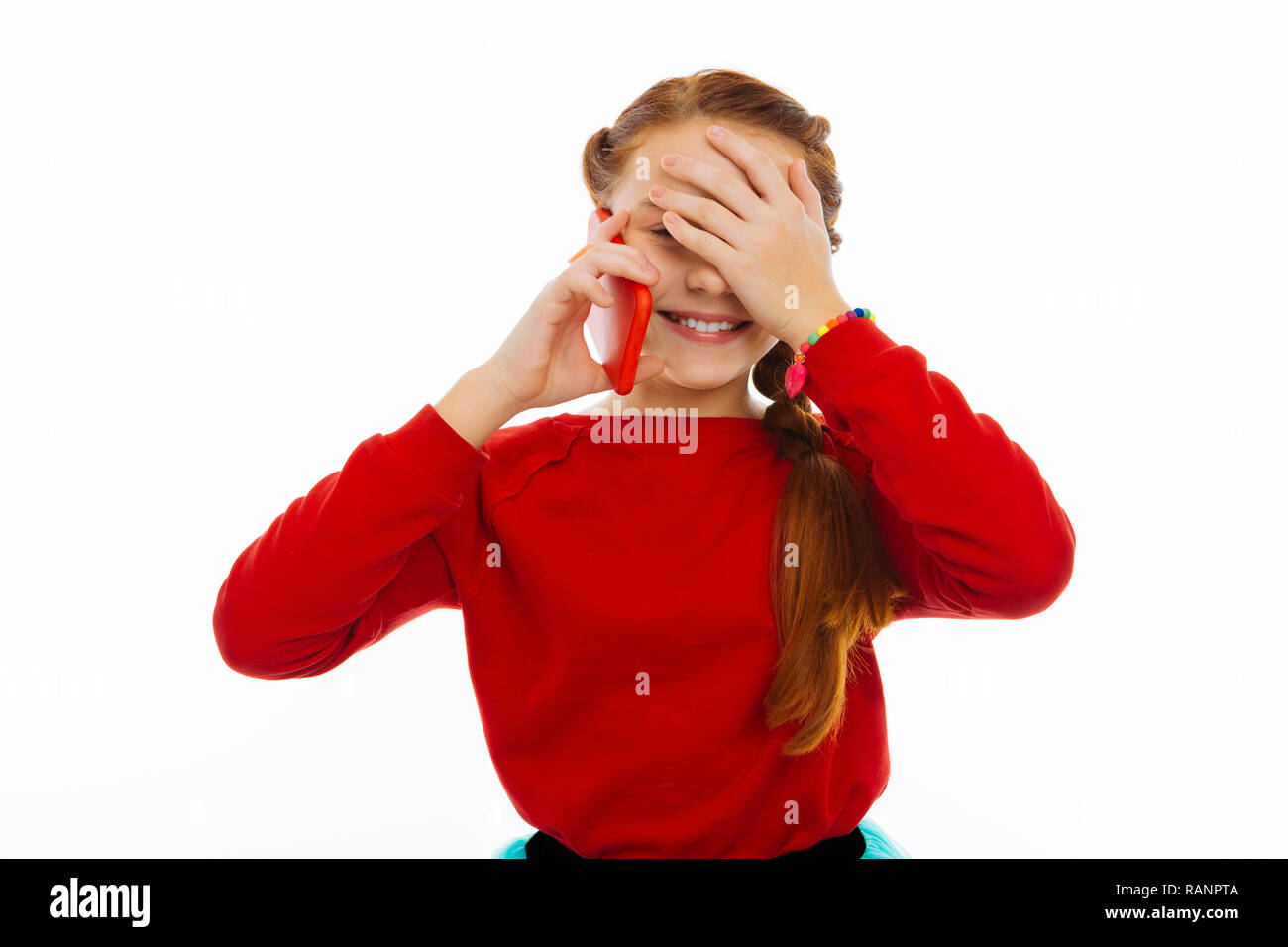 Caucasian teenager girl making hi-res stock photography and images - Alamy