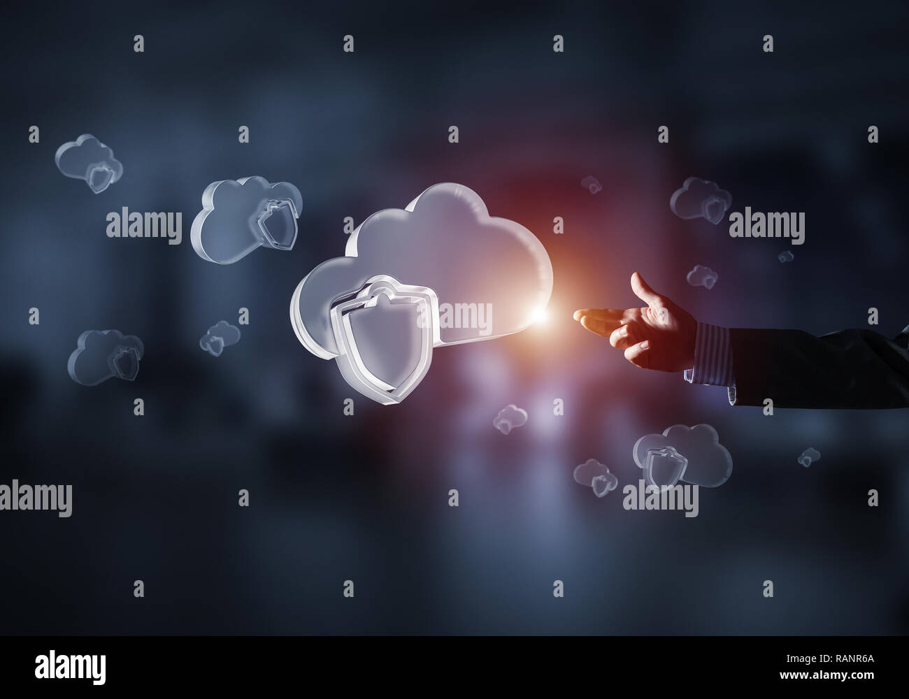 Computer and internet security concept presented by icon cloud Stock ...