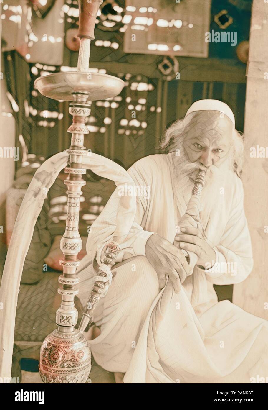 Feast of Tabernacle Avram's booth Avram smoking his nargile in the door ...