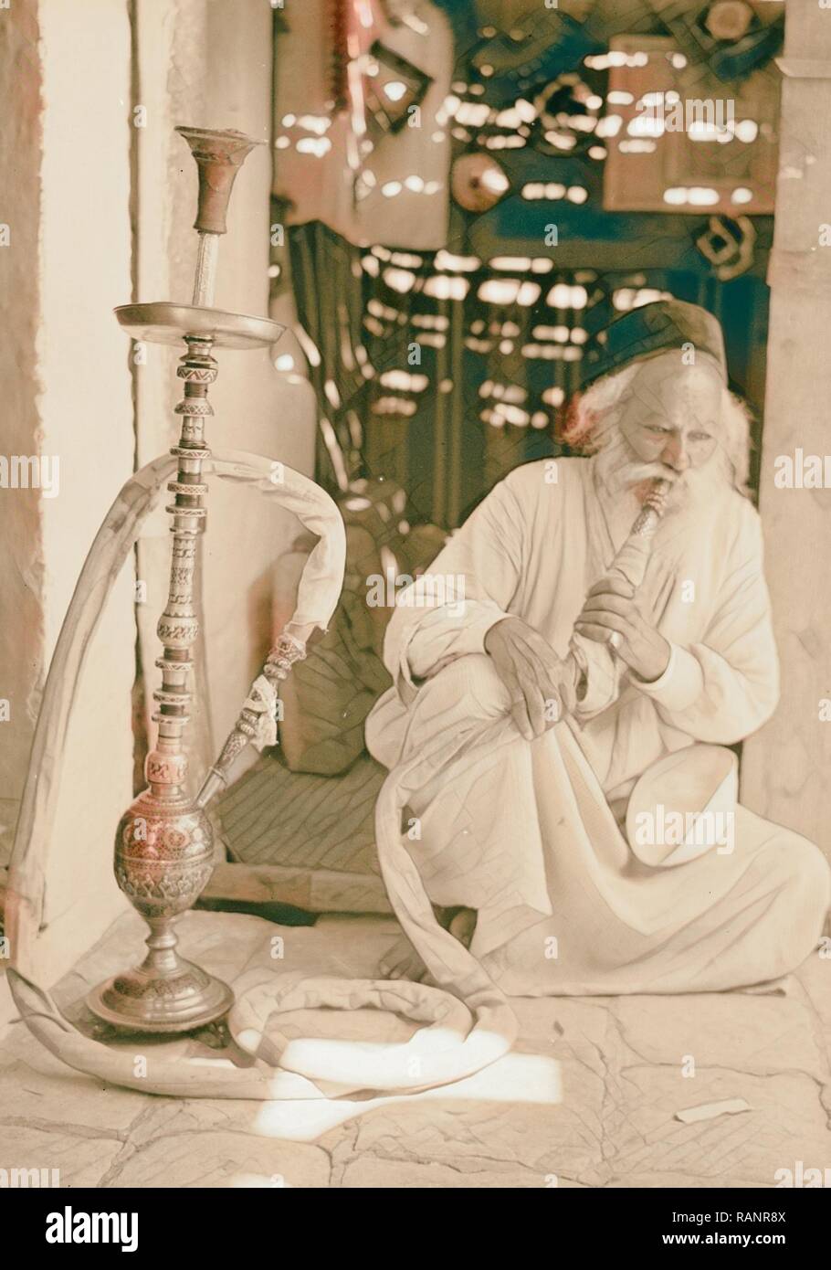 Feast of Tabernacle Avram's booth Avram smoking his nargile in the door ...