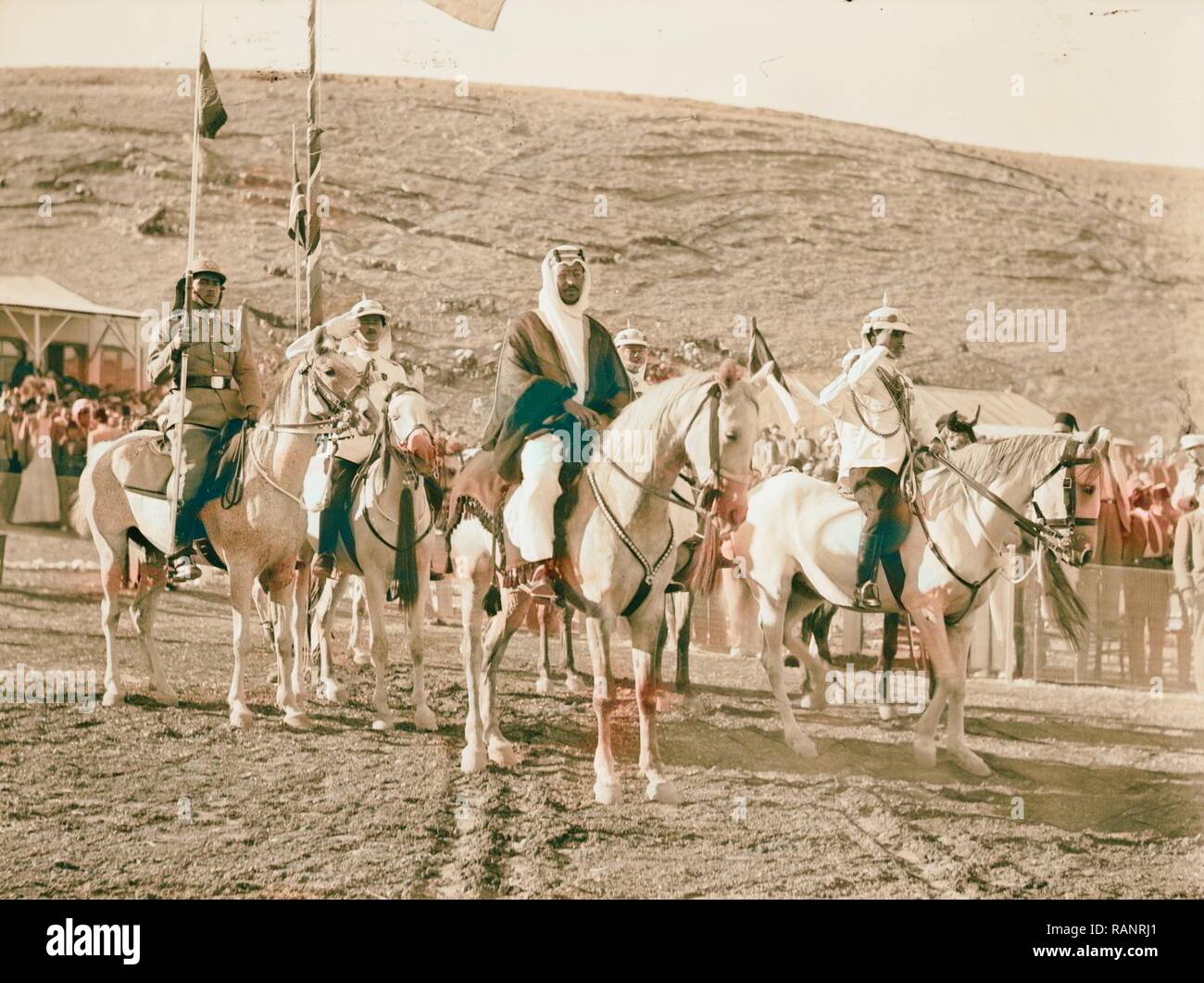 Prince Emir Saud's visit to Emir Abdullah in Amman, Transjordan. The ...