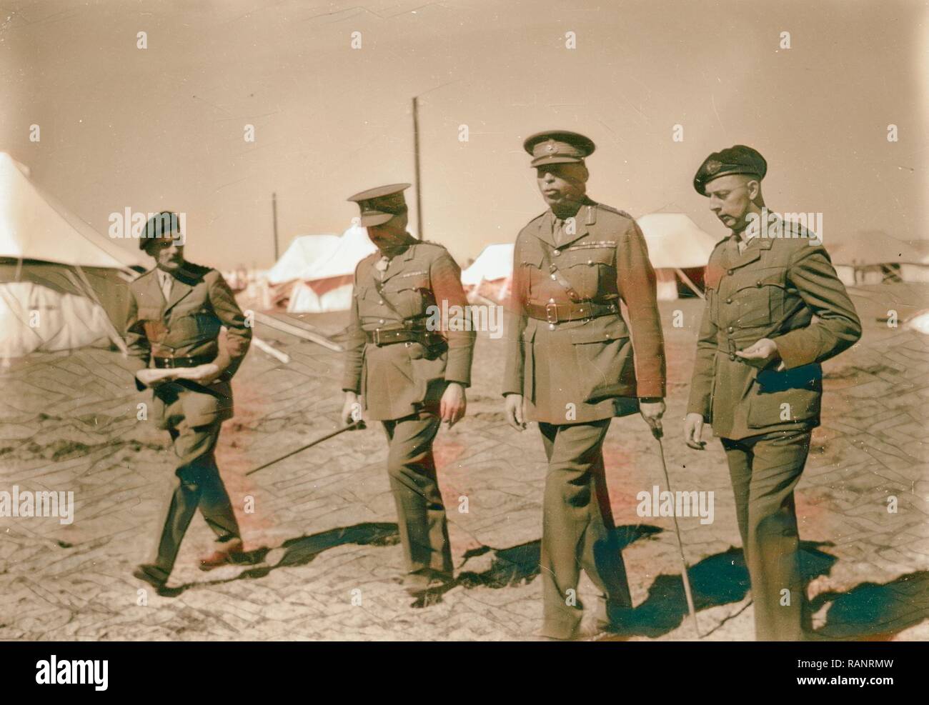 Arrival in Palestine of Mr. Anthony Eden. Gen. Barker, G.O.C. at Lydda ...