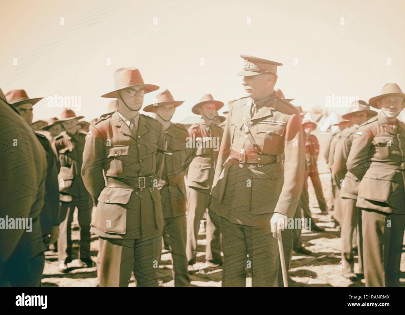 Arrival in Palestine of Mr. Anthony Eden. Gen. Barker, G.O.C. at Lydda ...